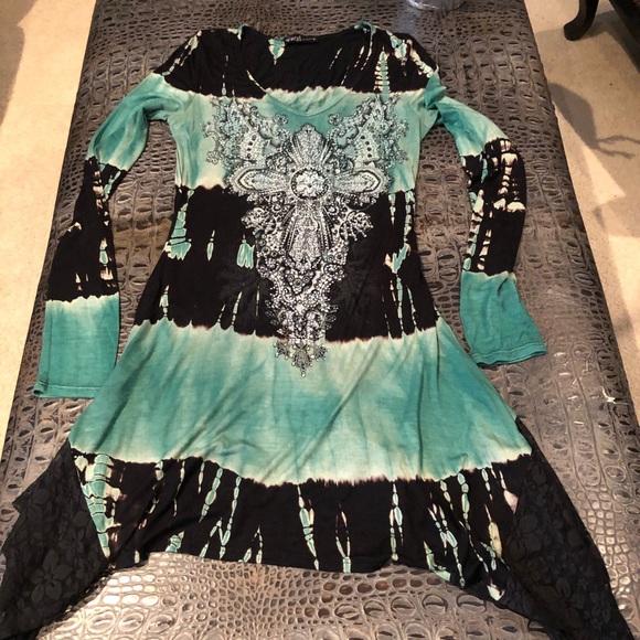 Vocal | Dresses | Vocal Embellished Cross Dresstunic | Poshmark